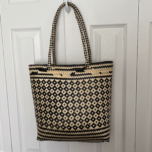 Hand Crafted | Bags | Mexican Handmade Long Palm Bag From Oaxaca Black ...